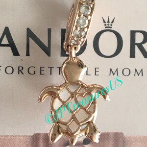Authentic Pandora Sea Turtle Murano Glass Pink Dangle Charm Pandora ...