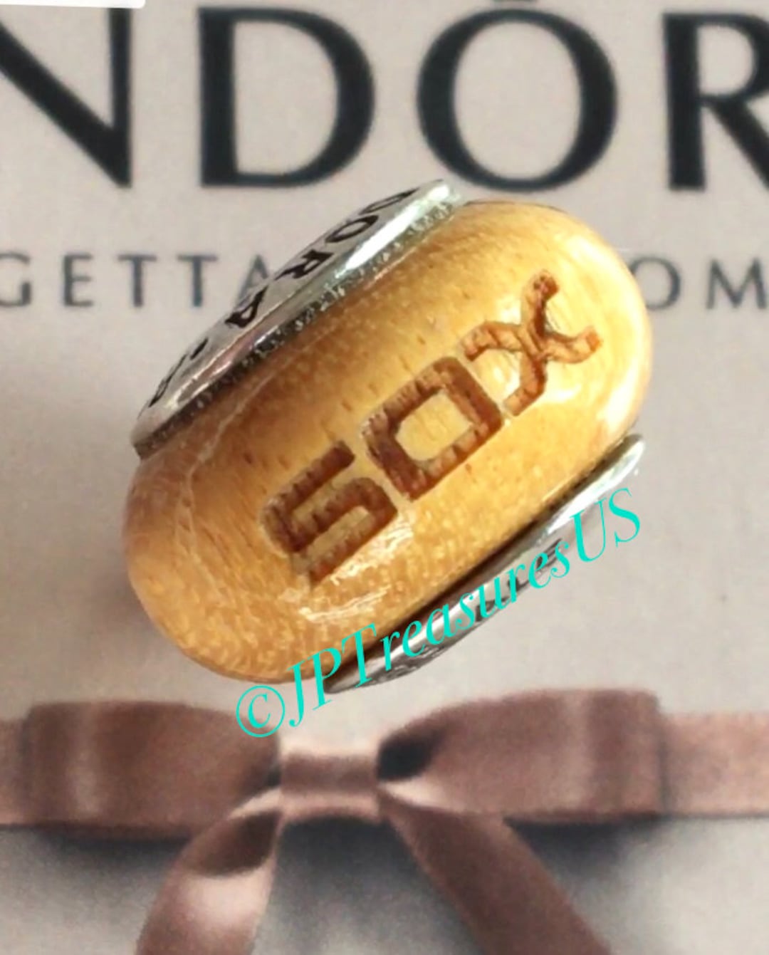 Authentic Pandora Chicago White SOX Wooden Charm Retired Pandora Pau ...