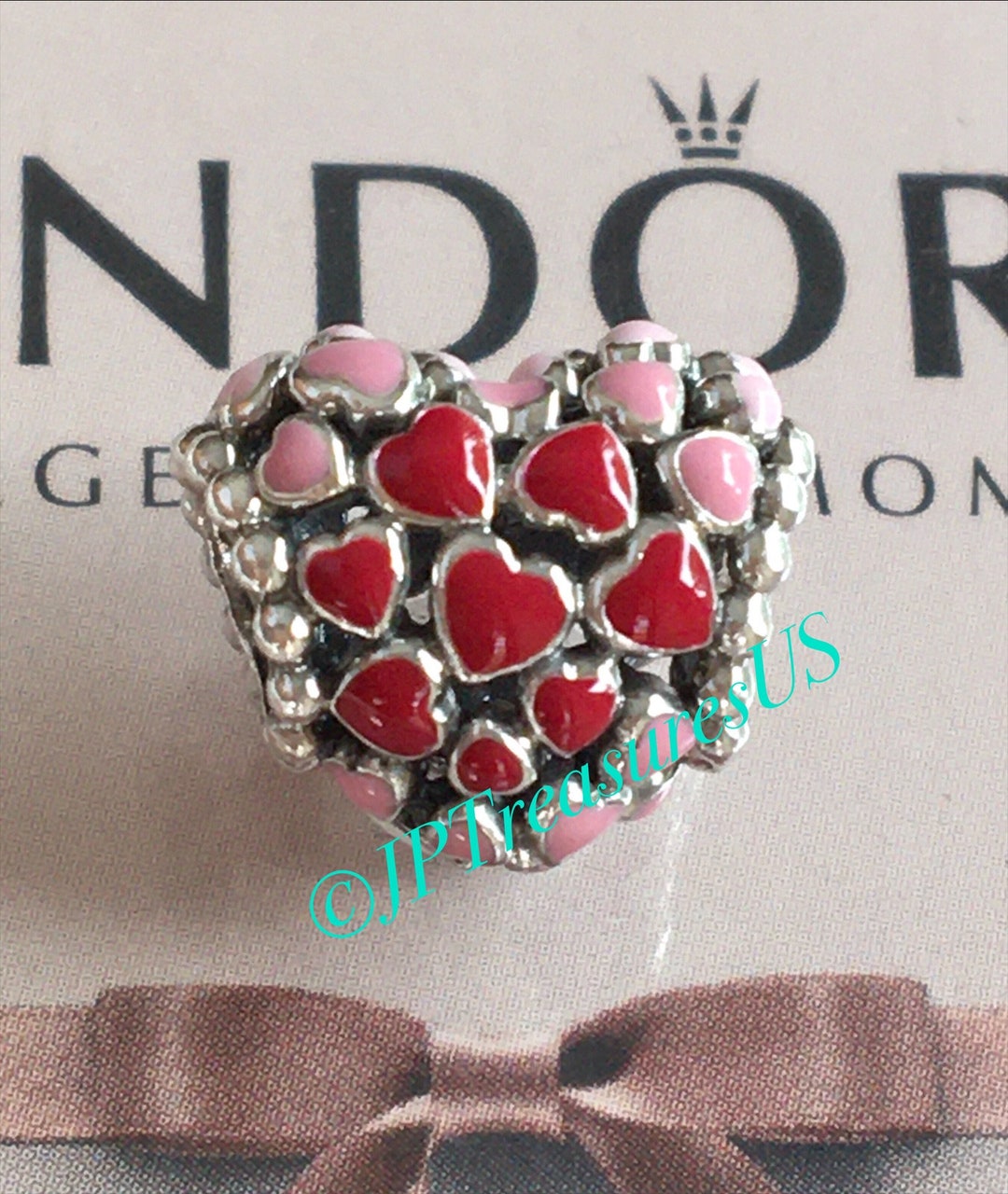 Authentic Pandora Burst of Love Heart Enamel Charm Pandora Charm Free ...