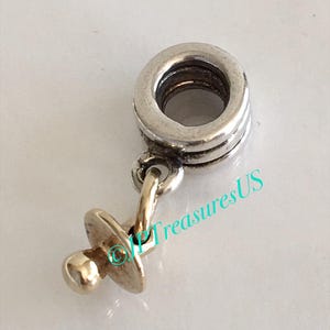 Pandora Pacifier Dangle Charm Two Tone Retired Pandora Charm Pandora ...