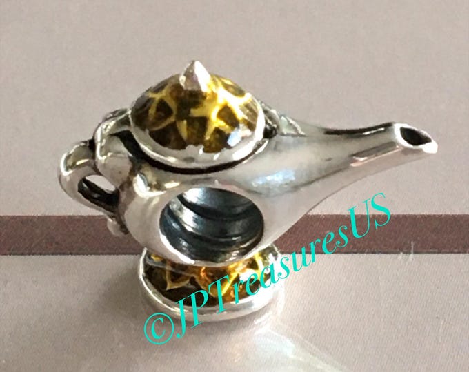 Authentic Chamilia Disney Jasmine Genie Lamp Charm Chamilia Aladdin ...