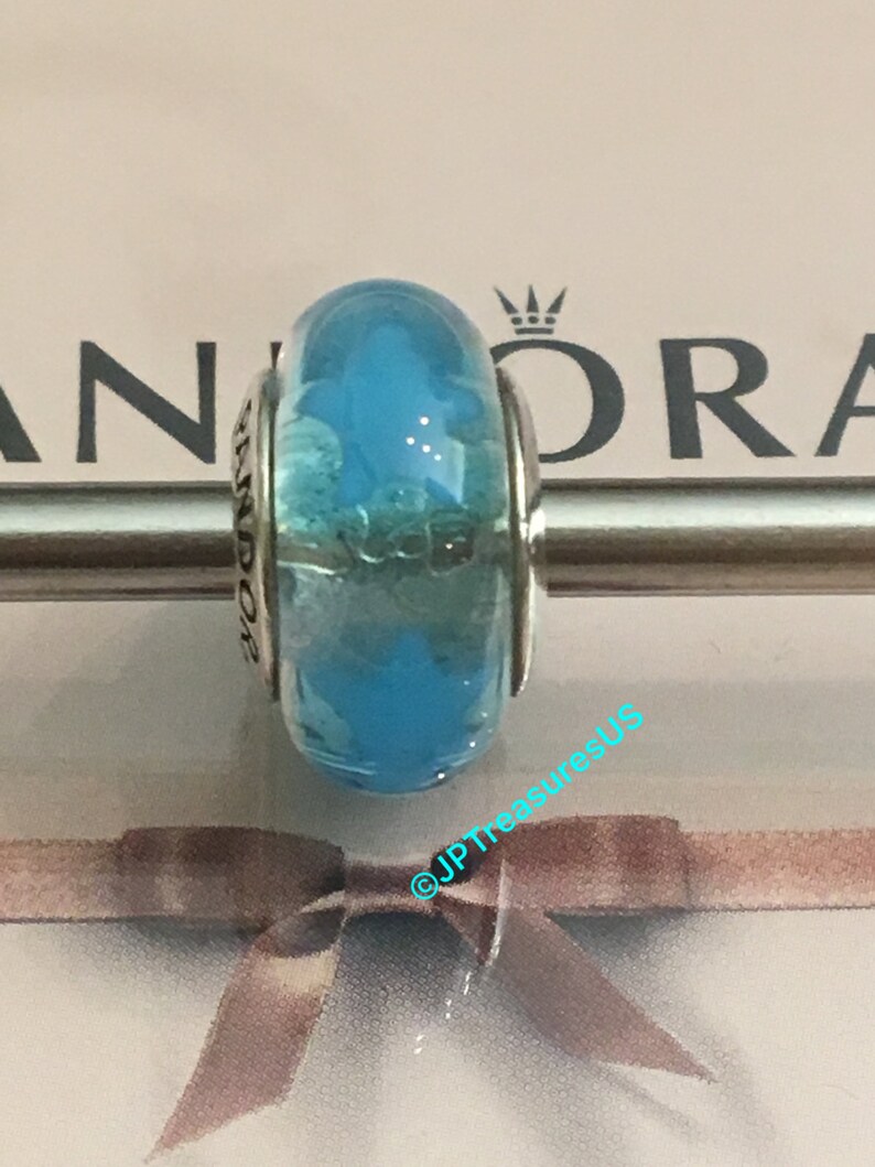 Authentic Pandora Blue Stars Murano Glass Charm Retired - Etsy