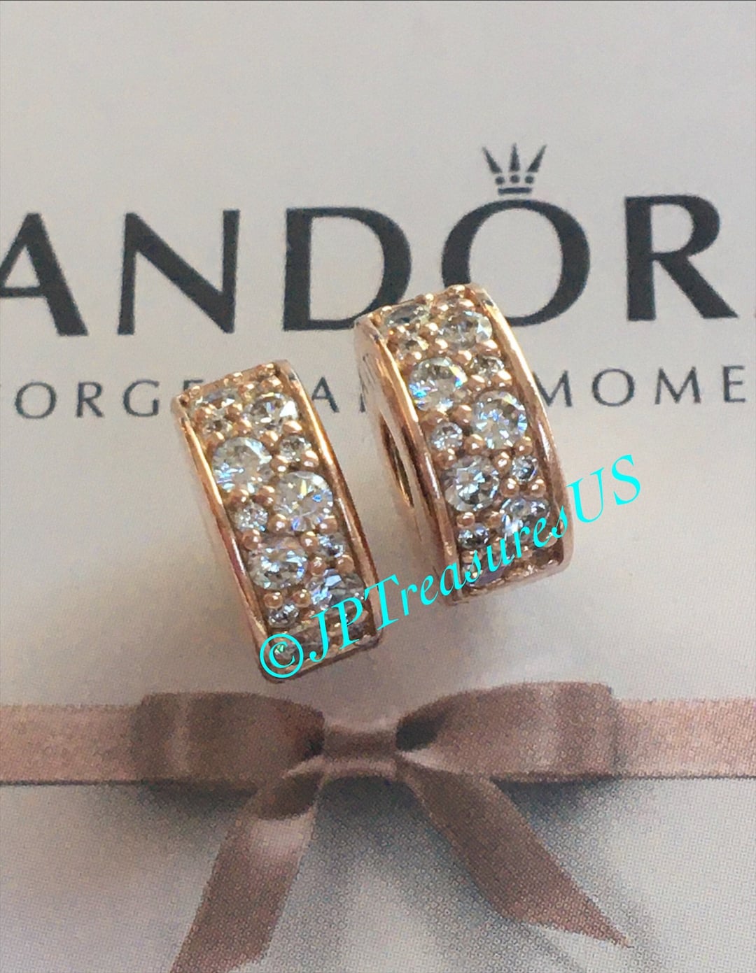 2 Authentic Pandora Shining Elegance Rose Collection Clips - Etsy