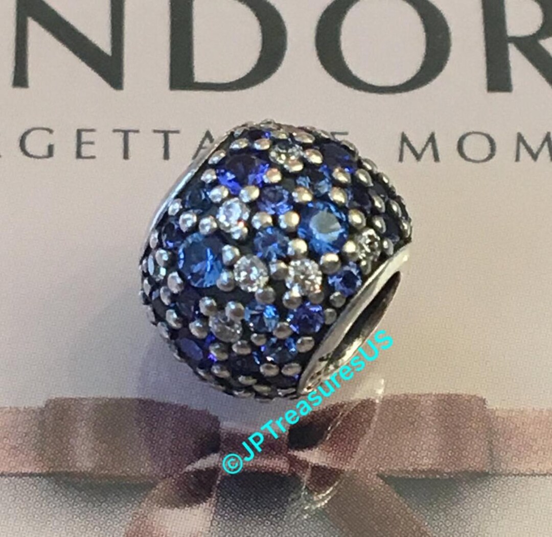 Authentic Pandora Sky Mosaic Blue Crystals Pave Multi Color CZ Retired ...