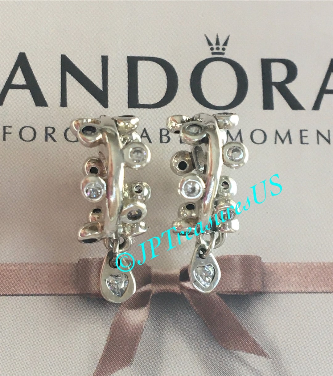 2 Authentic Pandora Chandelier Droplets Dangle Charms With - Etsy