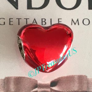 Authentic Pandora Metallic Red Heart Charm Pandora Heart Enamel Pandora ...