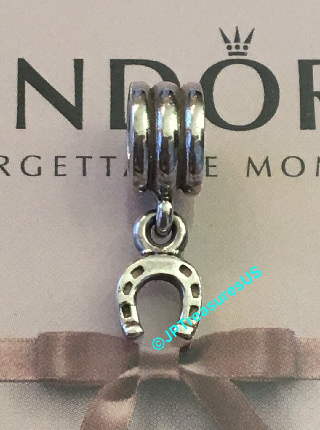 Authentic Pandora Horseshoe Dangle Charm Pandora Horse Shoe Retired ...