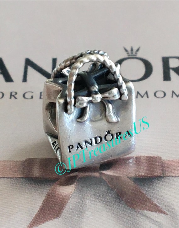 Authentic Pandora Shopping Bag Charm Retired Pandora Charm Free Shipping Etsy