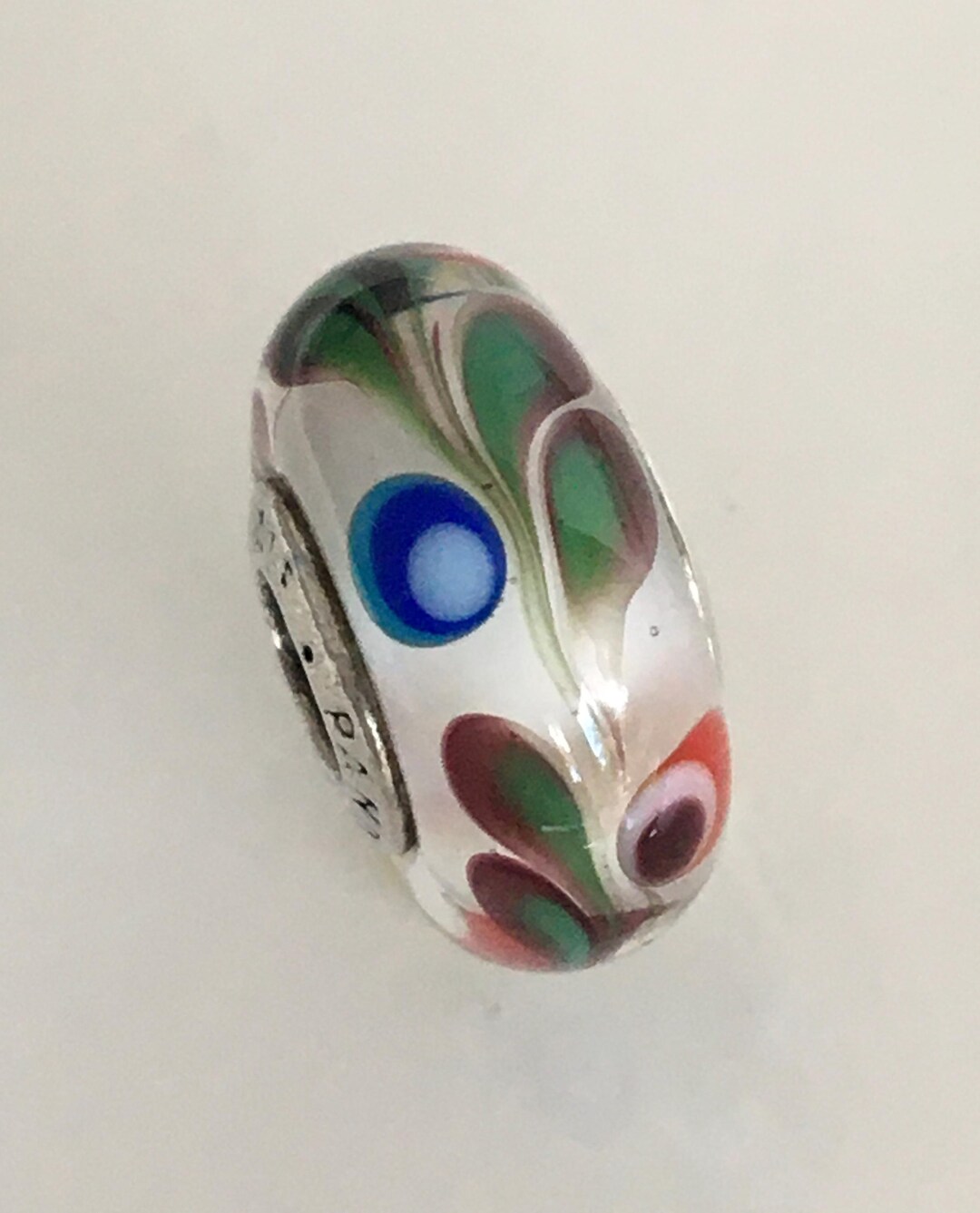Pandora Folklore Peacock Murano Glass Charm Bead Retired Pandora Charm ...
