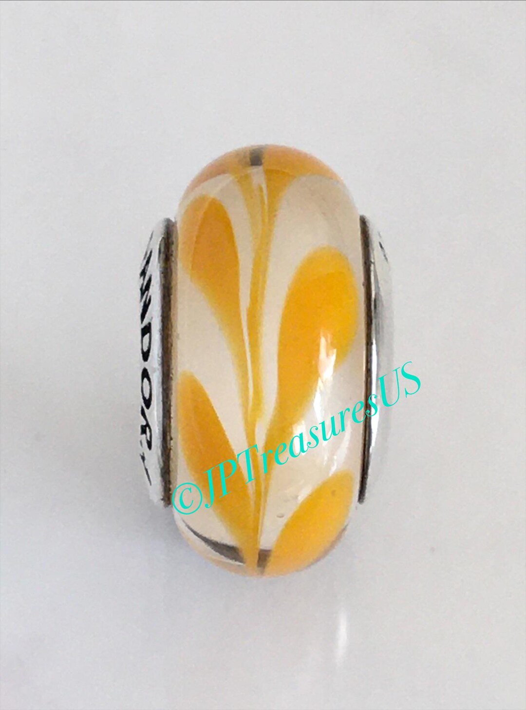 Pandora Yellow Swirls Murano Glass Charm Retired Pandora Murano Glass ...