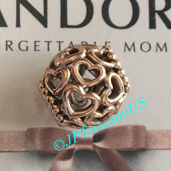 Pandora Rose Gold Heart Charm - Etsy