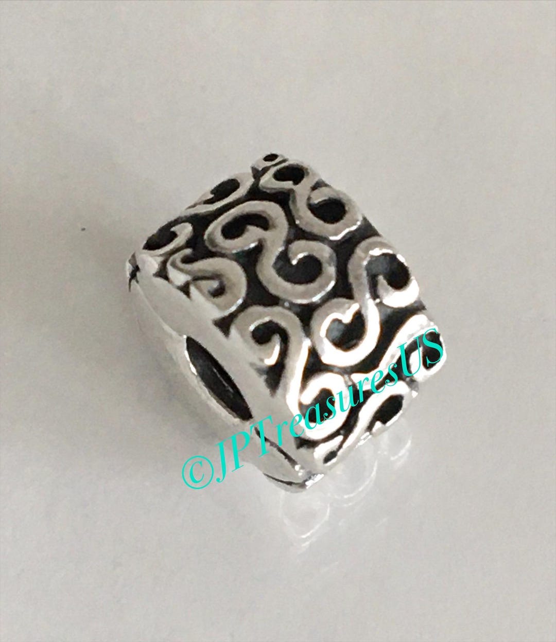 Pandora S Pattern Swirls Clip Retired Pandora Clip Pandora Charm Clip ...