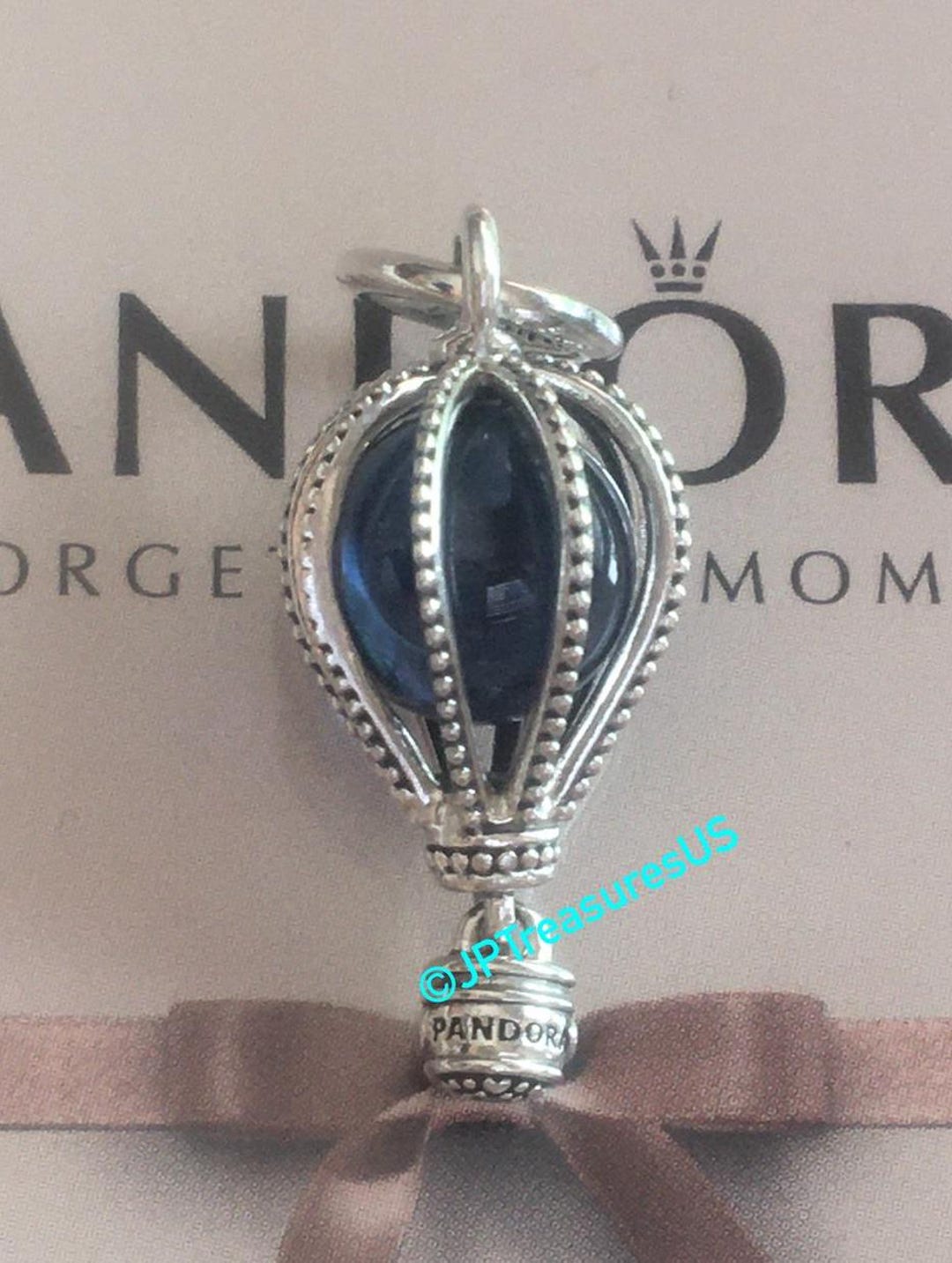 Authentic Pandora Hot Air Balloon Blue Crystal Dangle Charm Pandora ...