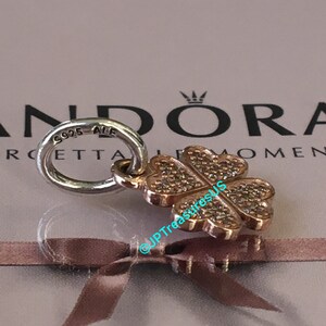 Authentic Pandora Symbol of Lucky in Love Rose Gold Dangle Charm ...