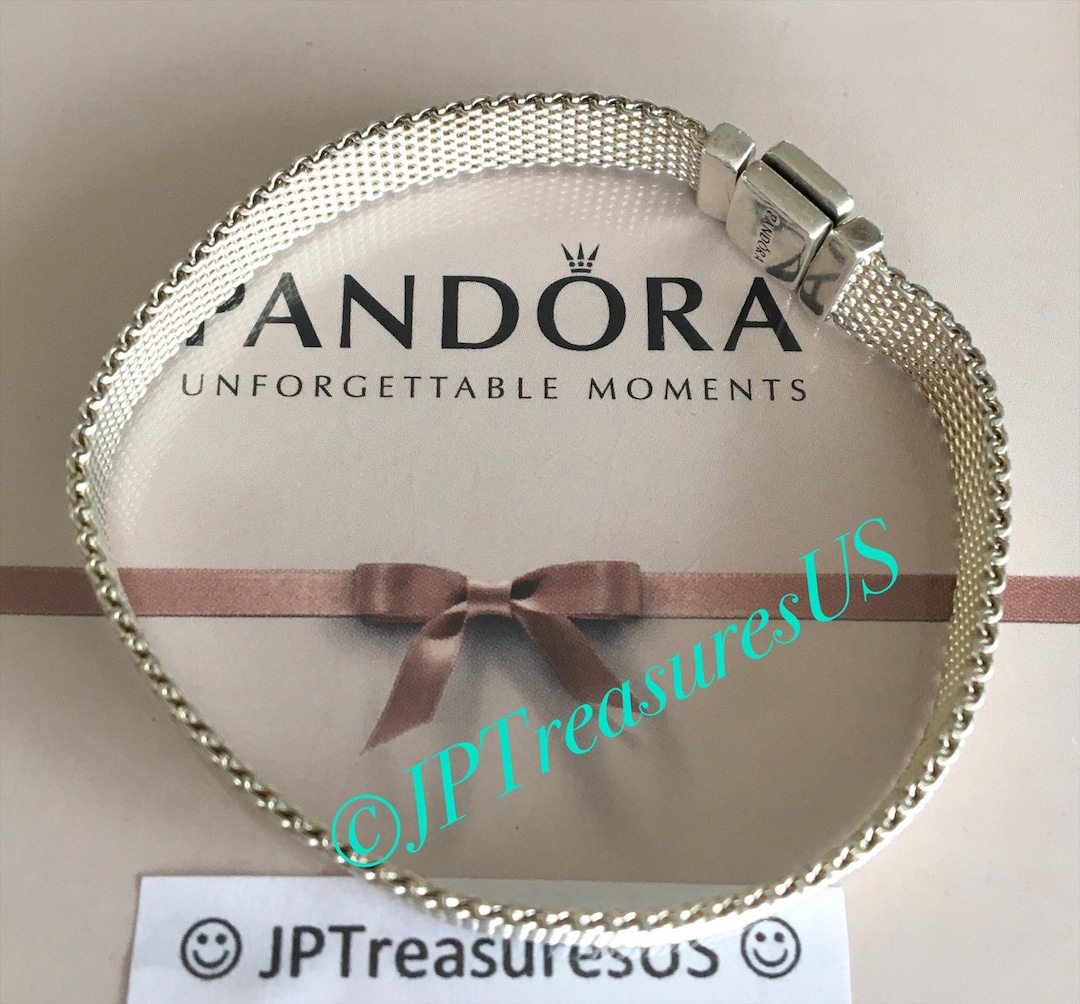 Authentic Pandora Reflexions Mesh Bracelet Sterling Silver 6.3” (16 Cm ...