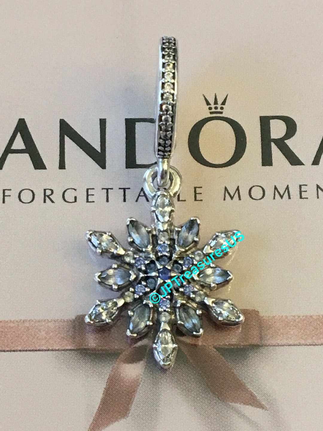 Authentic Pandora Crystalized Snowflake Blue Crystals and Clear CZ ...