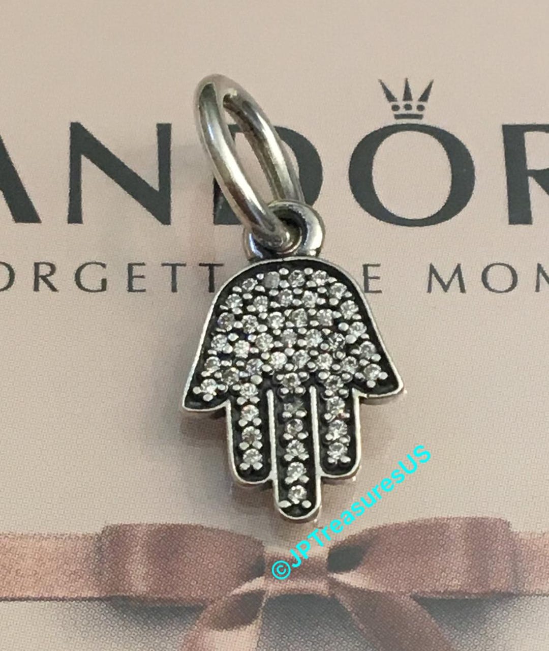 Authentic Pandora Symbol of Protection Dangle Clear CZ Charm Pandora ...