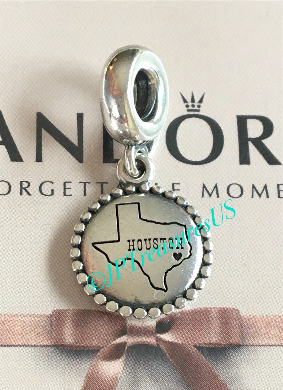 Authentic Pandora Houston Texas Map Dangle Charm Exclusive Retired ...