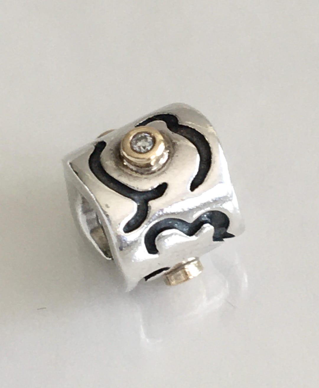 Pandora Life’s Path Charm Retired Pandora Charm Two Tone and Diamond ...