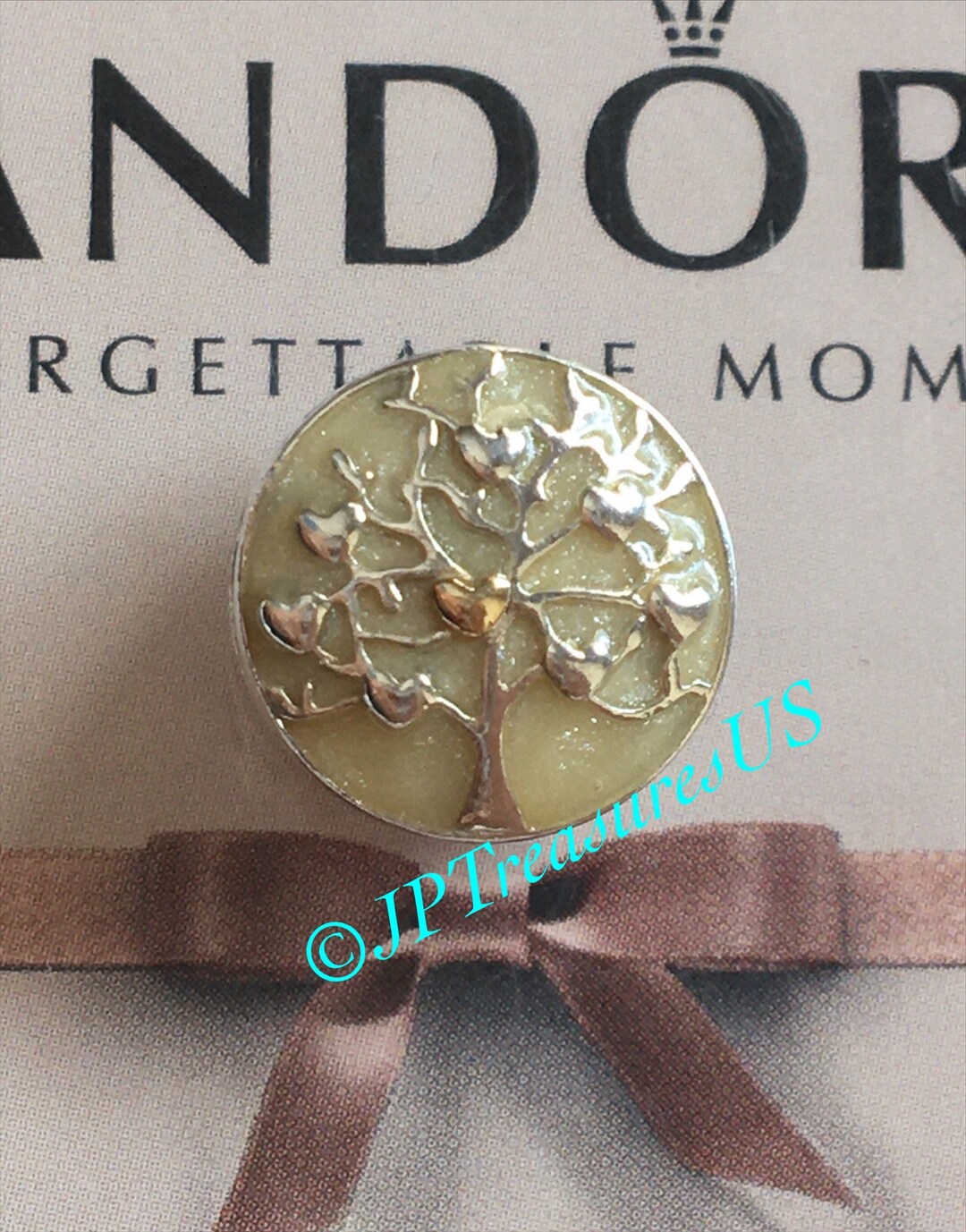 Authentic Pandora Tree of Hearts Charm Pandora Two Tone With Enamel ...