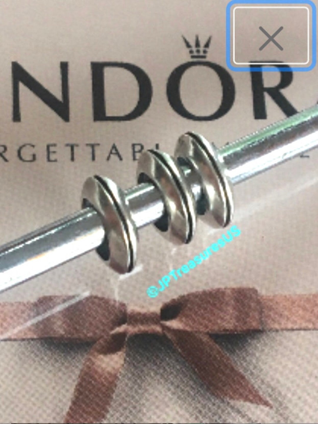 3 Authentic Pandora Tiny Line Stripe Spacers Retired Pandora Charms ...