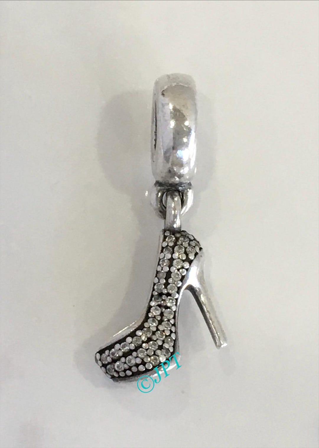 Authentic Pandora Sparkling Stiletto Shoe Dangle Charm Retired Pandora ...