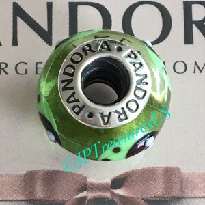 Authentic Pandora Ladybug Murano Glass Charm Bead Retired Pandora ...