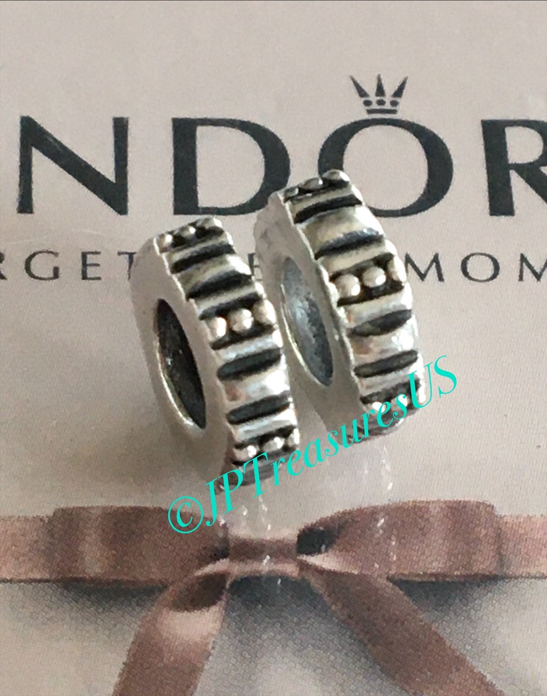 2 Authentic Pandora Tic Toc Spacers Retired Pandora Charms Spacers ...