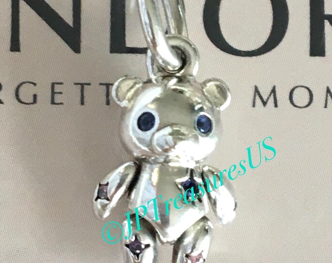 Authentic Pandora Movable Teddy Bear Dangle Charm With CZ Pandora Charm ...