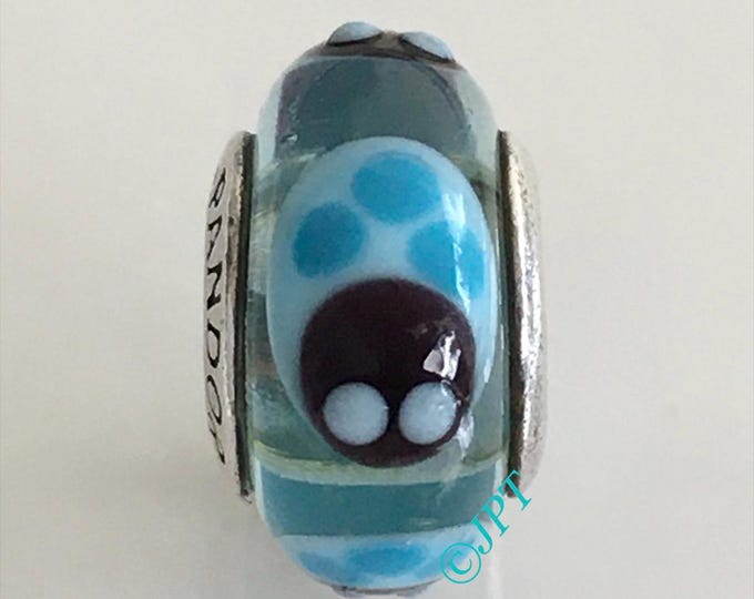 Pandora Ladybug Blue Murano Glass Charm Bead Retired Pandora Charm ...