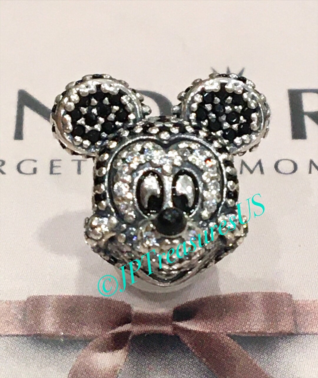 Authentic Pandora Disney Mickey Mouse Portrait Pave CZ Charm Pandora ...