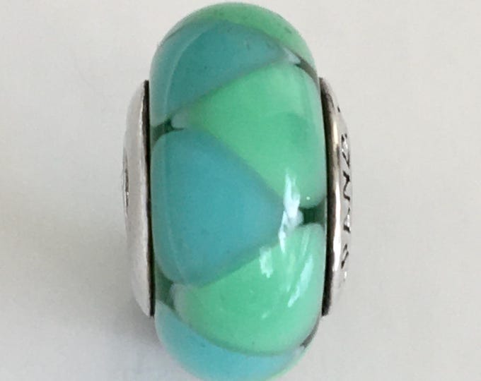 Authentic Pandora Green Flowers for You Murano Glass Bead Pandora Charm ...