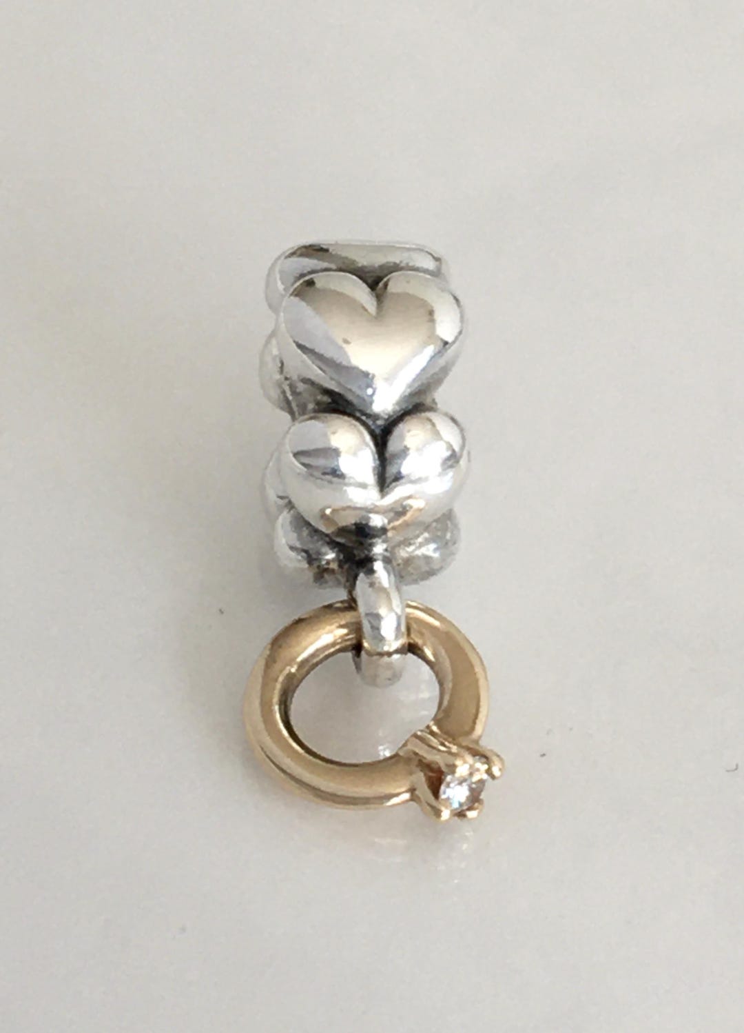 Pandora I Do Engagement Diamond Ring Dangle Charm Retired Pandora Charm ...