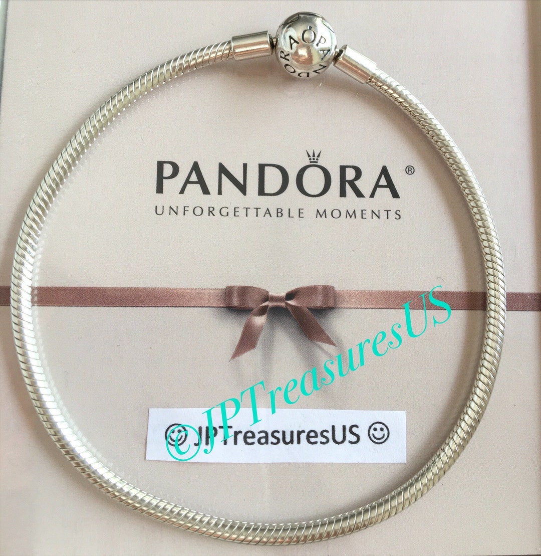 Authentic Pandora Bracelet Moments Snake Chain Sterling Silver Smooth ...