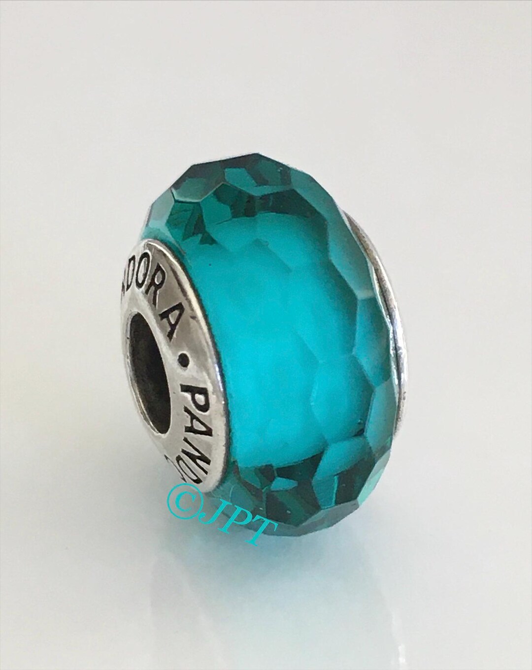 Authentic Pandora Fascinating Teal Murano Glass Bead Retired Pandora ...
