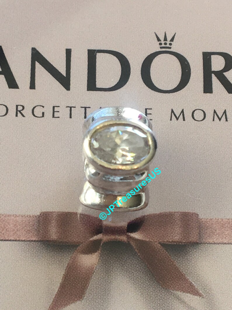 Authentic Pandora Clear Cats Eye Oval CZ Charm Retired - Etsy