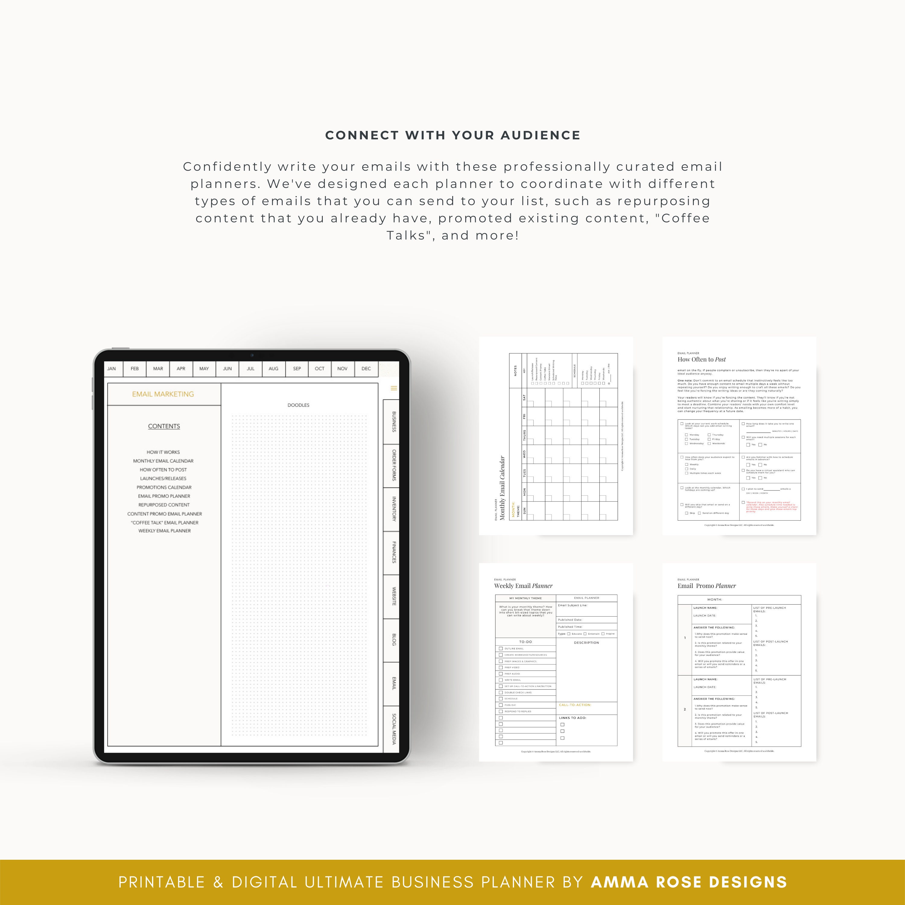 Printable & Digital Business Planner Bundle Business Plan | Etsy