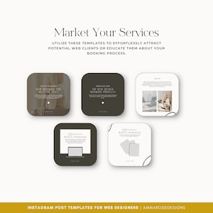 Web Designer Instagram Post Templates | Instagram Canva Template | Web ...