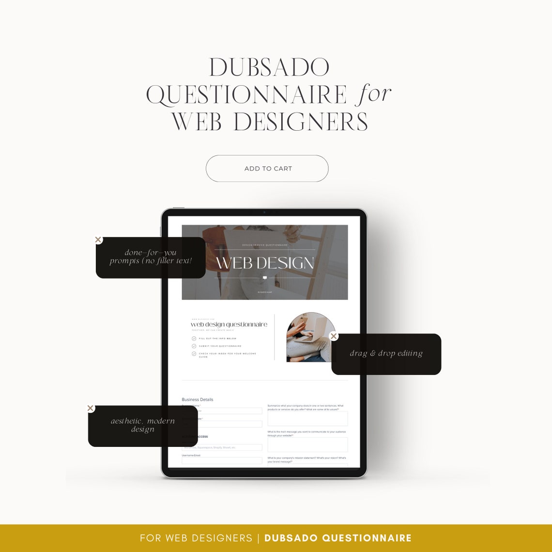 Dubsado Questionnaire for Web Designers | Canva Templates | Web Design ...