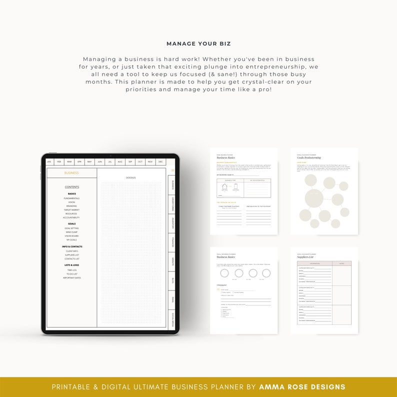 Printable & Digital Business Planner Bundle | Business Plan | Small ...