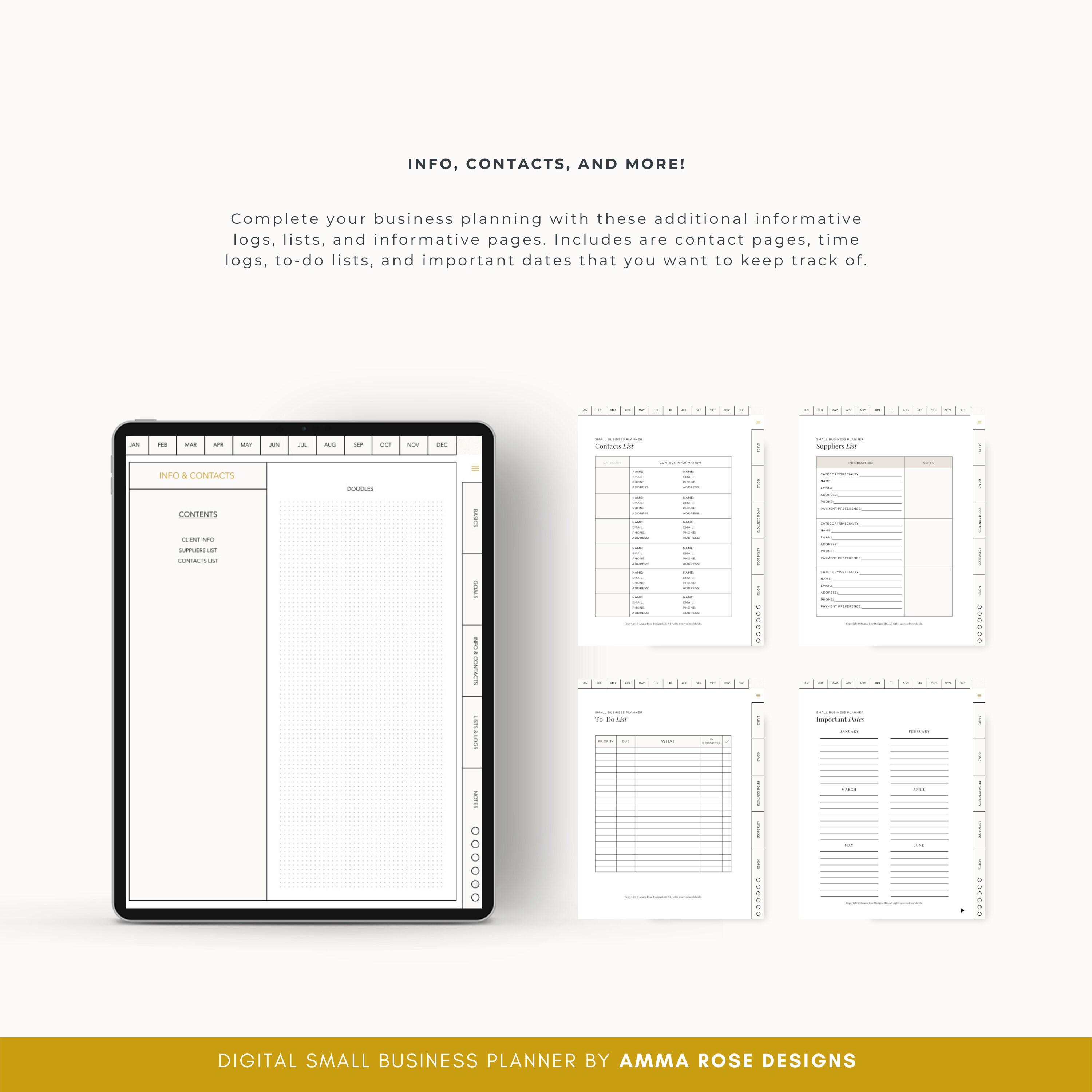 Digital Business Planner | Small Business Plan | Business Notebook ...