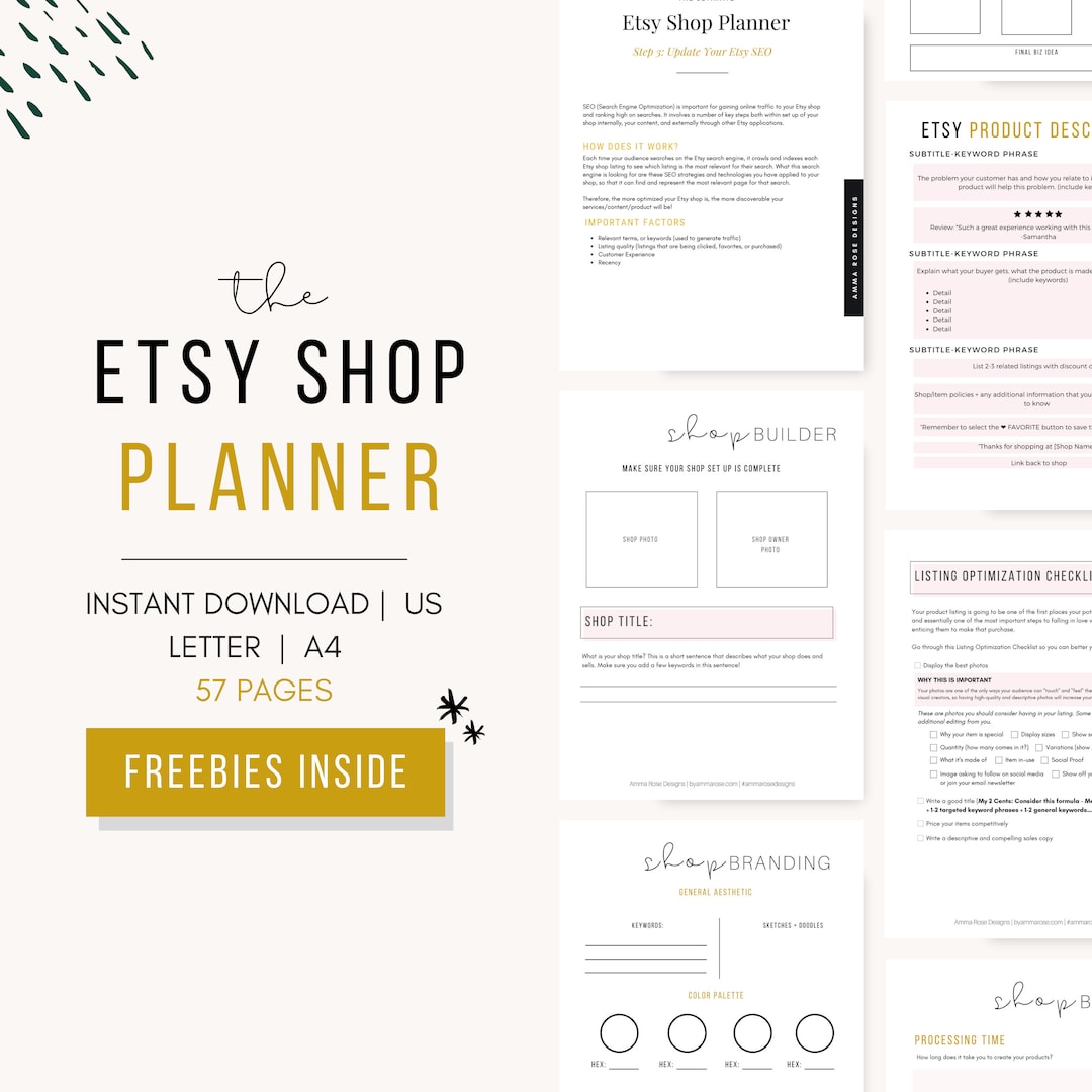 Online Shop Planner | Etsy Business | Online Seller Planner | Small ...