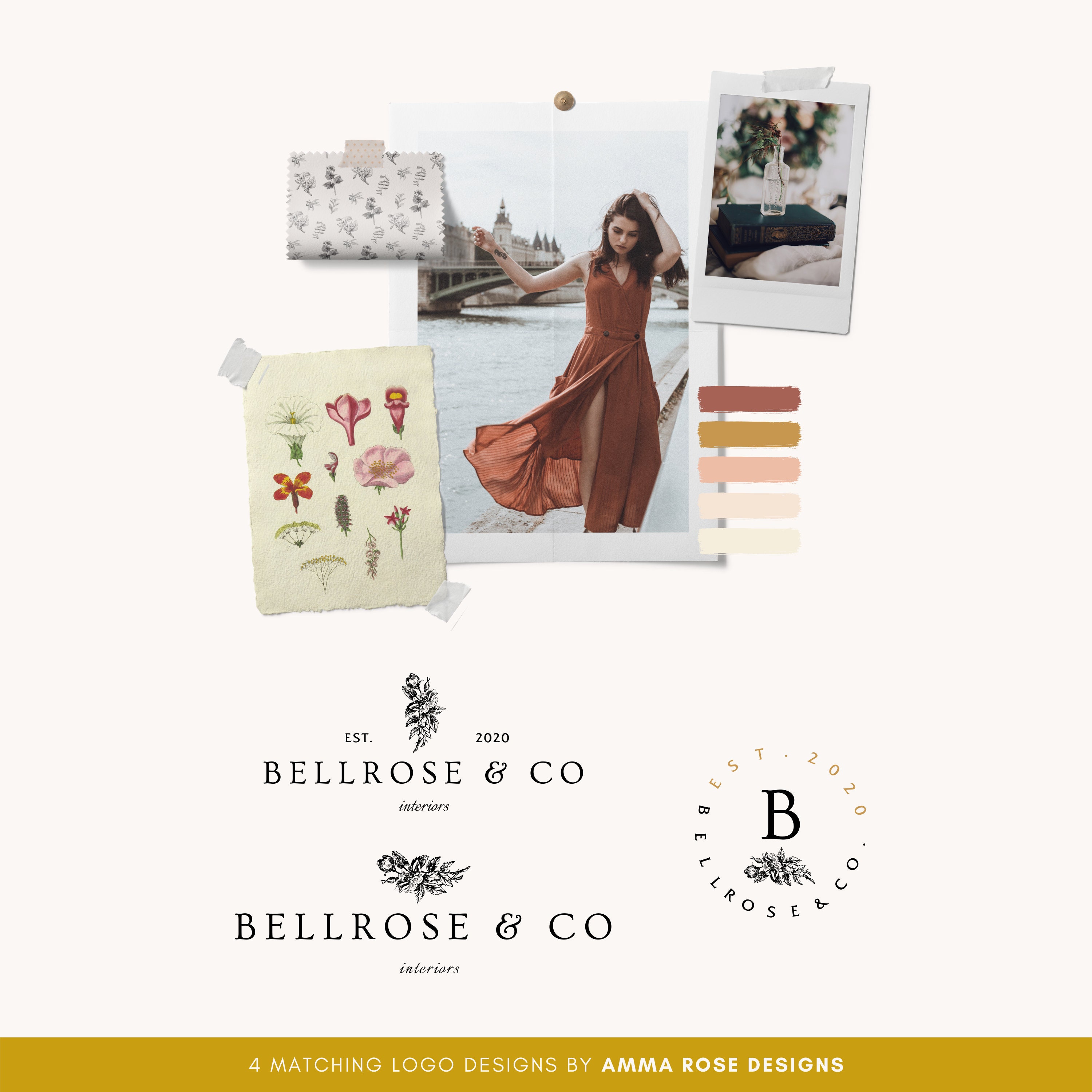 Dainty Pre-made Logo Templates Dainty Logo Elegant Logo | Etsy