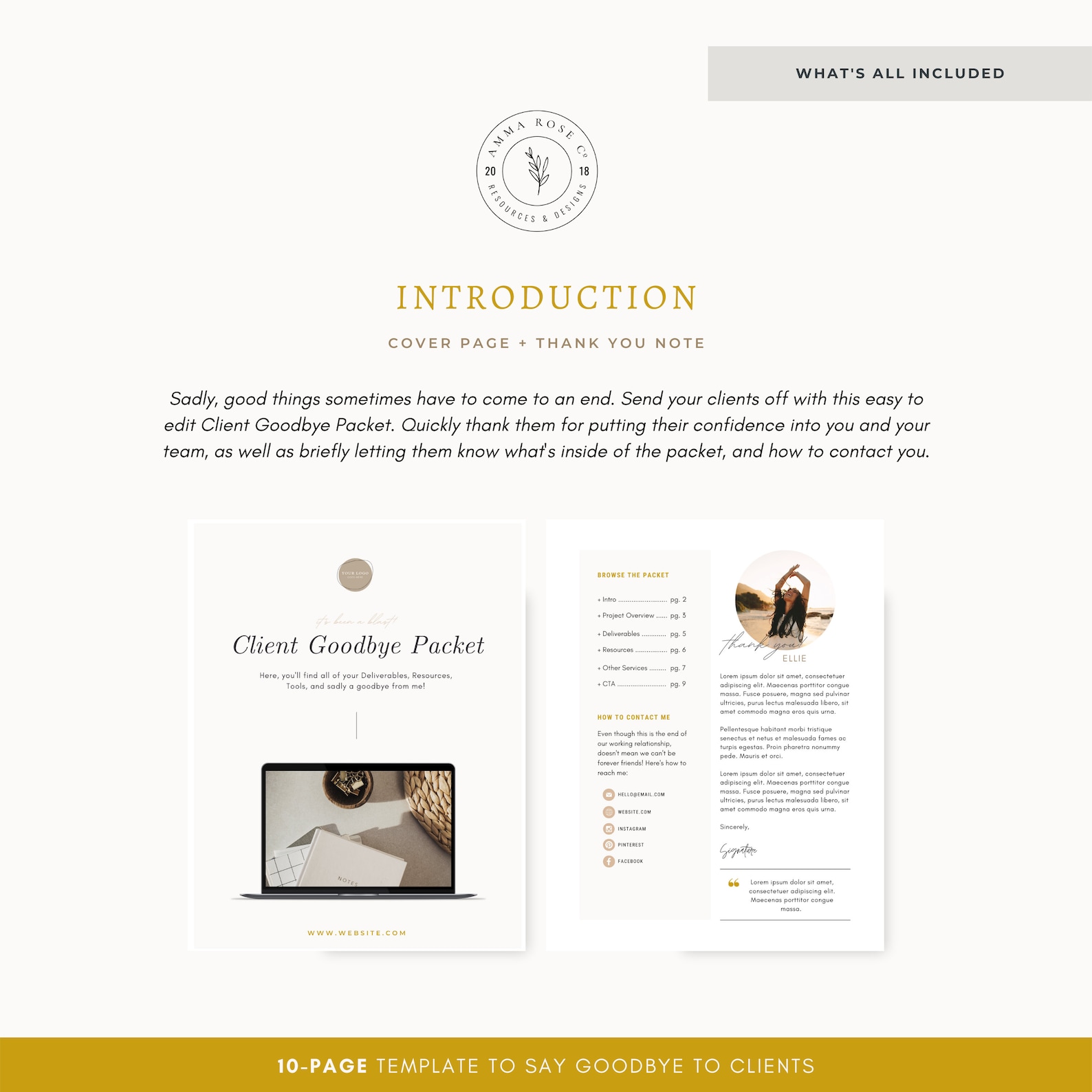 Client Offboarding Template | Client Goodbye Packet | Canva Template ...