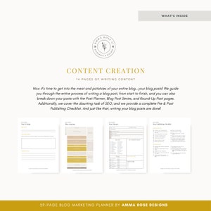 Printable Blog Workbook | Blog Planner | Blog Post Planner, Blog ...