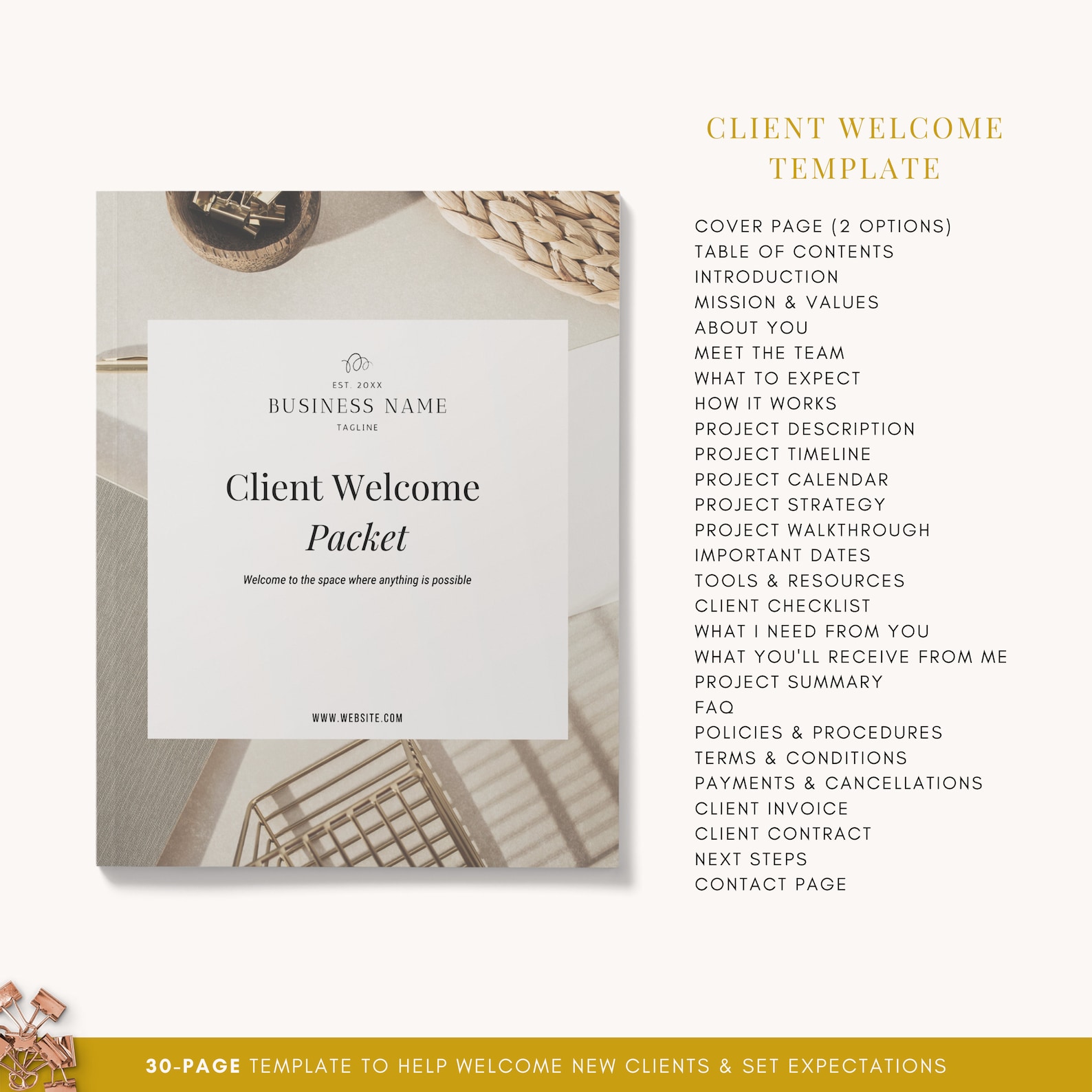 Editable New Client Welcome Packet Welcome Packet Client - Etsy UK