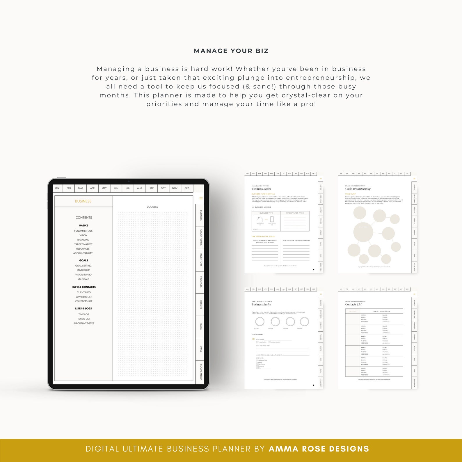Digital Business Planner Bundle Goodnotes Planner - Etsy