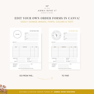Editable Order Forms | Order Fill Our Form | Order Form Template ...