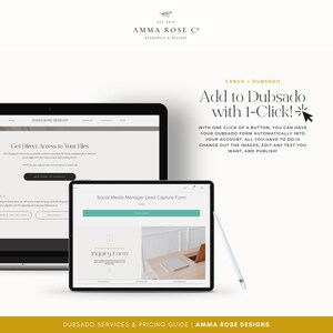 Dubsado Services & Pricing Guide | Canva Templates | Dubsado Editable ...