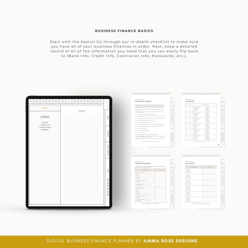 Digital Finance Planner Digital Budget Digital Finances | Etsy